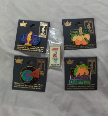 Olympic Games Atlanta 1996 Pins Collectible Peaches Torch Five Pins | eBay