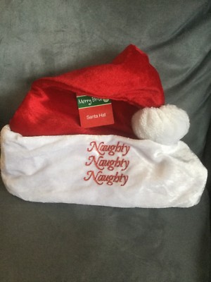 CVS MERRY BRIGHT ADULT SANTA HAT NAUGHTY - BRAND NEW WITH TAGS | eBay