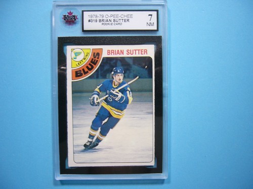 1978/79 O-PEE-CHEE NHL HOCKEY CARD #319 BRIAN SUTTER ROOKIE KSA 7 NM ...