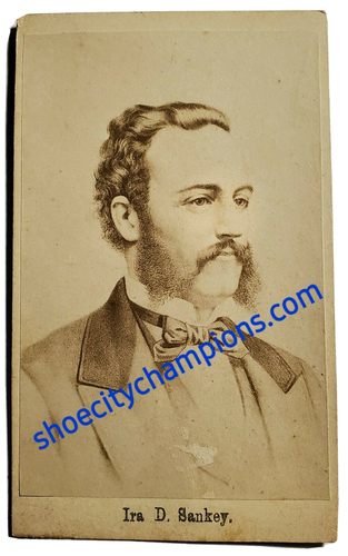 IRA D. SANKEY CARTE-DE-VISITE-CDV-GOSPEL SINGER / COMPOSER-DWIGHT L ...