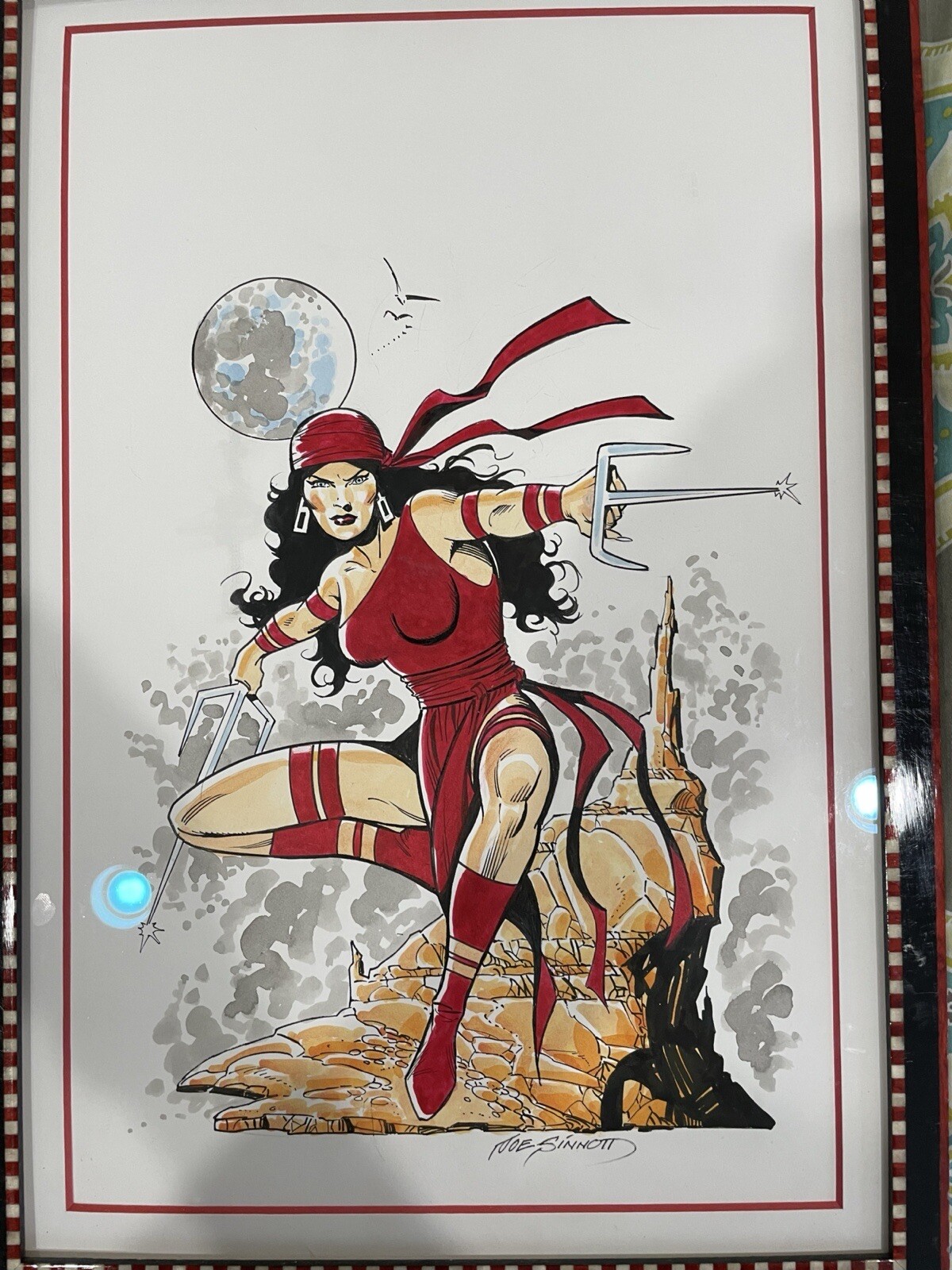 Joe Sinnott Elektra Original Illustration! Pencils, Inks And Colors By ...