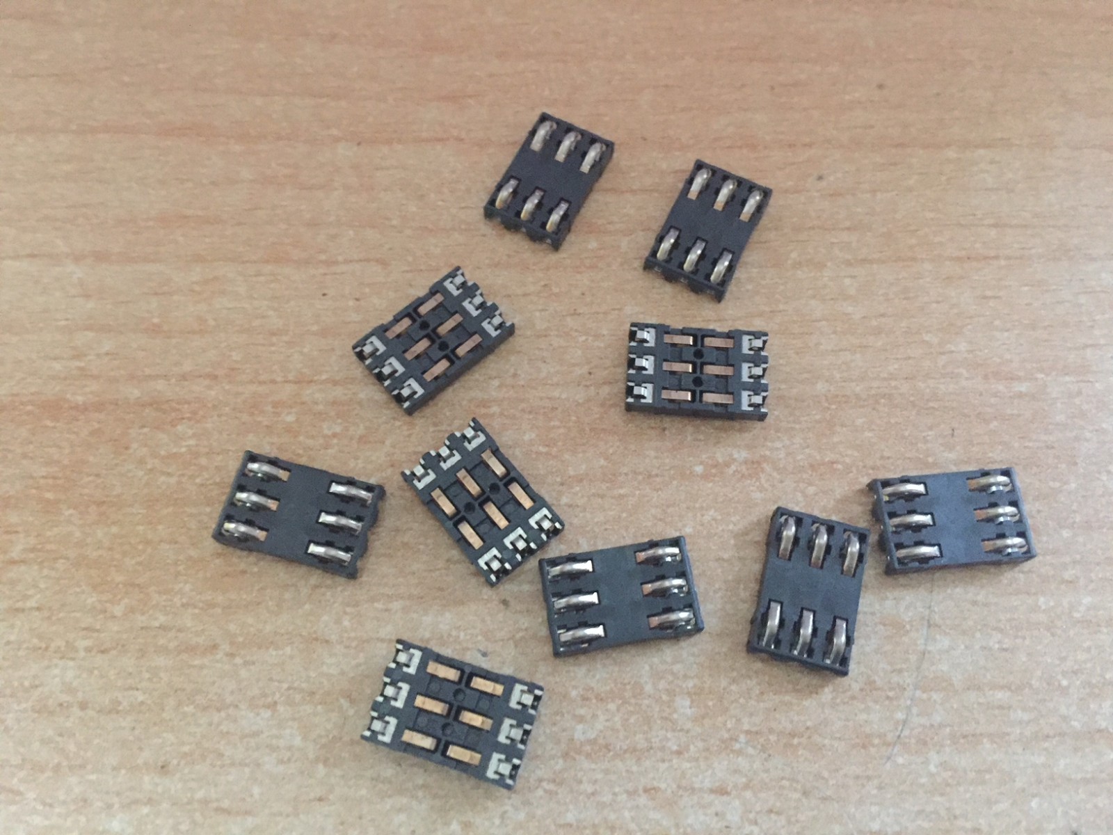 SIM Card Header Connector 6 positions 2.54mm Solder SMD 1A 10 pcs Z2049 ...