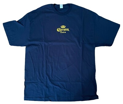 NEW Men XL CORONA Extra Beer Logo Navy Blue Tee Graphic T-Shirt ...