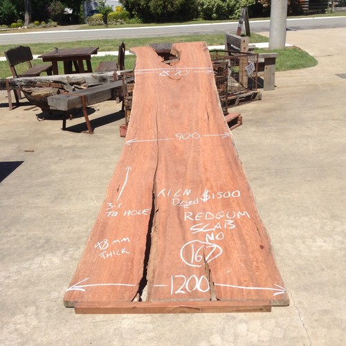 Redgum Dining Table Top Slab No 167 Kiln Dried Amazing Slab | eBay ...