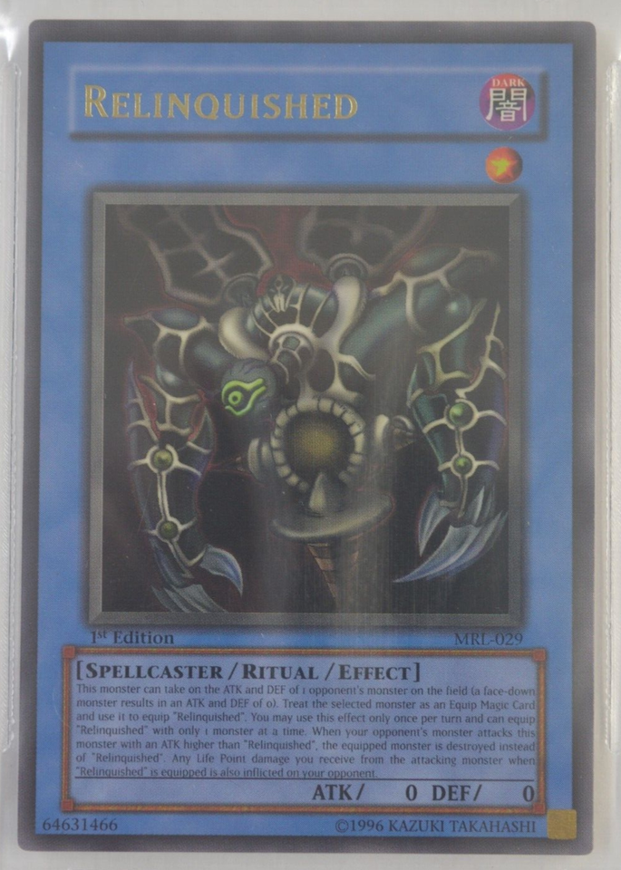 2002 YuGiOh RELINQUISHED MRL-029 1st Edition (BGS 8.5 NM-MT+) | eBay