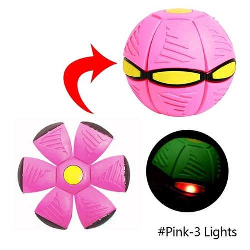 Kid's LED Light Flying Saucer Ball Magic Deformation Frisbee Outdoor ...