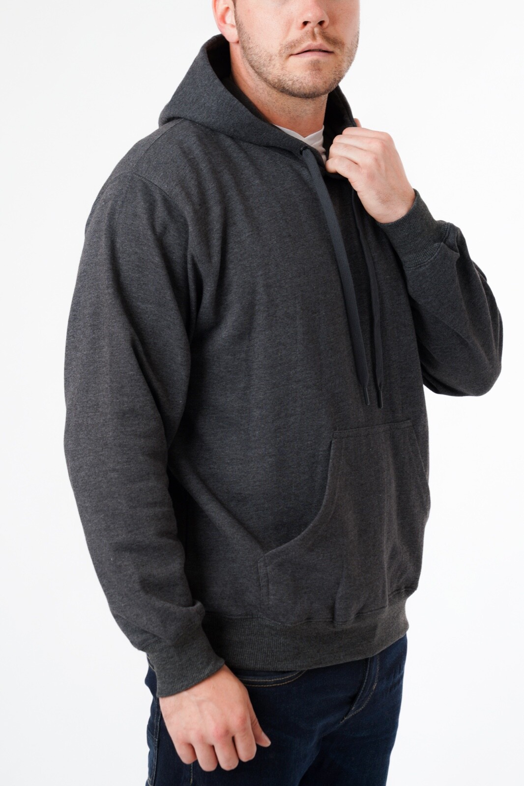 Mens Zip Up Hoodie Pullover Zipped Hoody Fleece Plain Sweatshirt Hooded ...