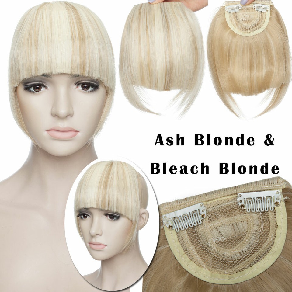 Straight Front Bangs Fringe Piece Clip In Hair Extensions Remy style ...