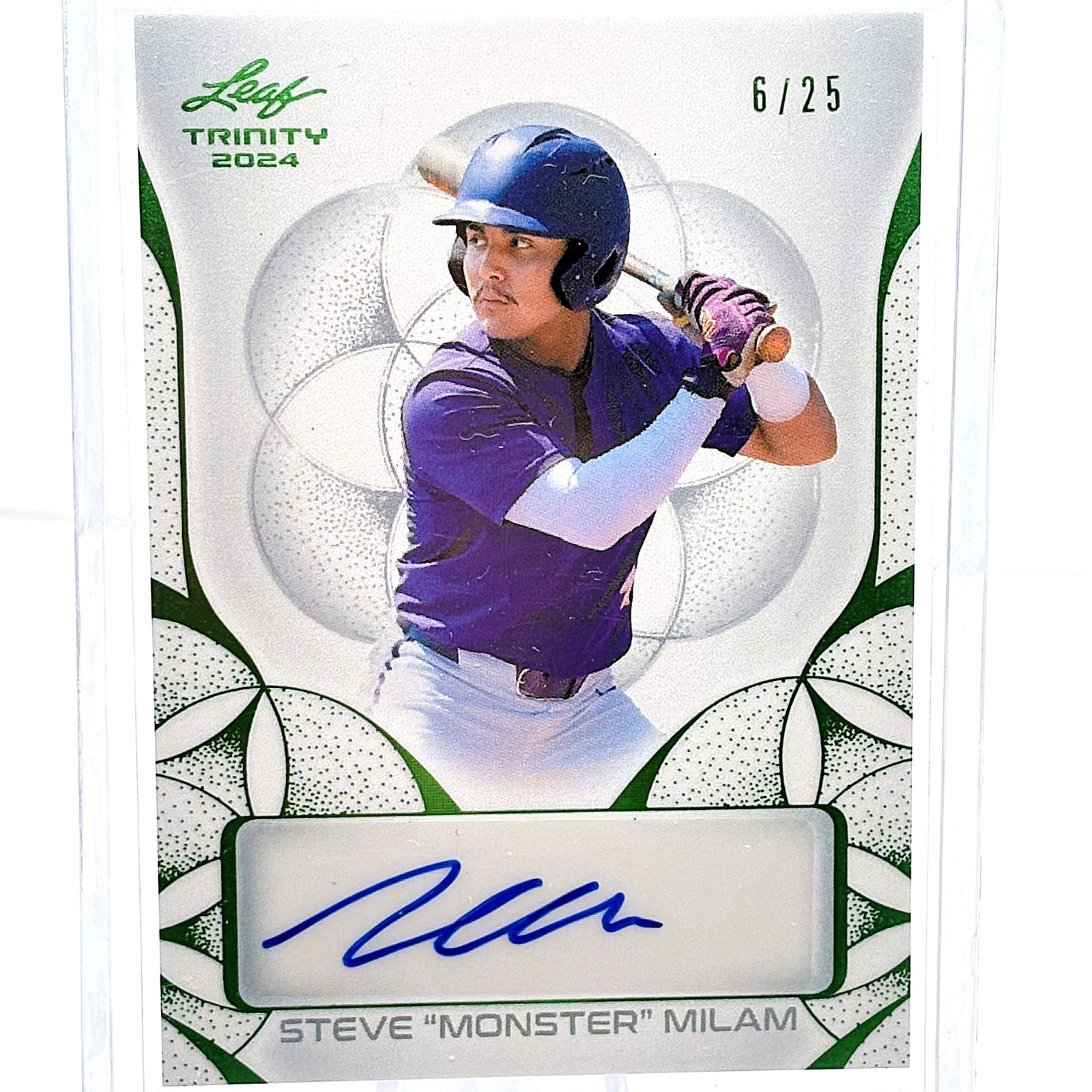 2024 Leaf Trinity - Autographs Steve “Monster” Milam #BA-SM1 Green /25 ...