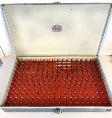 VTG USA Made B Series Pin Gage Set .061-.250 Plus Toolmaker Machinist ...