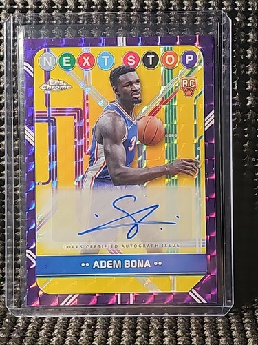Adam Bona 2024-25 Topps Chrome Next Stop Purple Geometric Auto | eBay