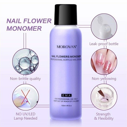 Monomer Acrylic Liquid Powder Nail Polish System Professional 120ML MMA ...