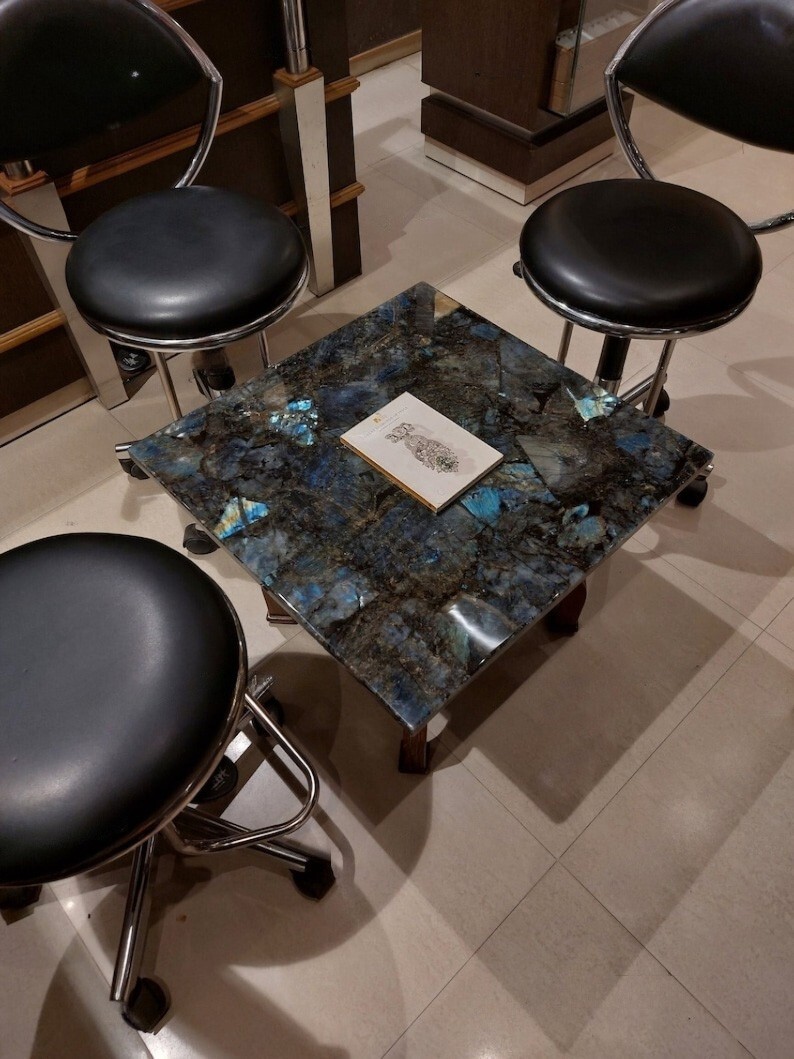 24'' Labradorite Stone Coffee Table Custom made coffee table | eBay