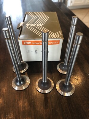 NOS TRW AS989 S988 Aerotype Valves (5) 1938-1940 Chevrolet HA HB JA JB ...