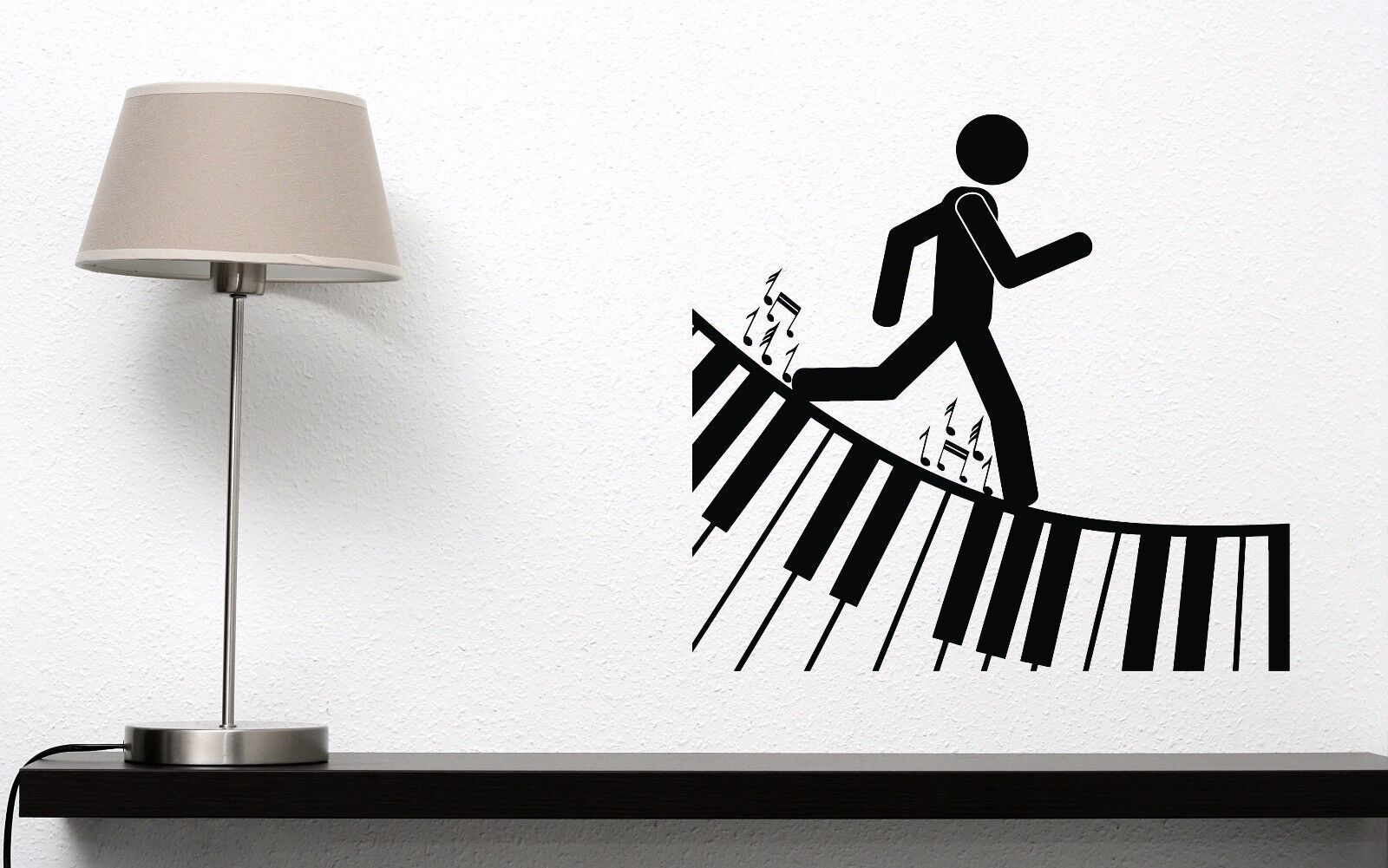 Vinyl Decal Wall Sticker Music is Life People Walk on Notes (n553) | eBay