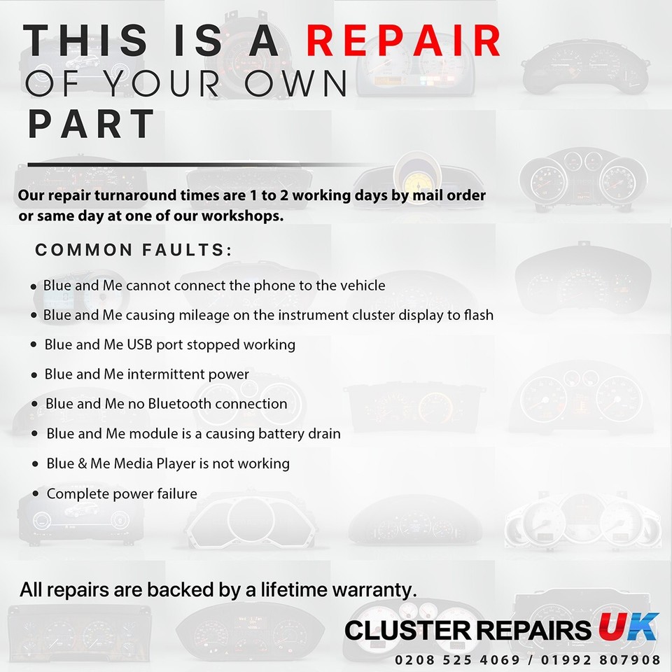 FIAT BLUE AND ME BLUETOOTH MODULE UNIT REPAIR SERVICE, ALL MODELS , ALL ...