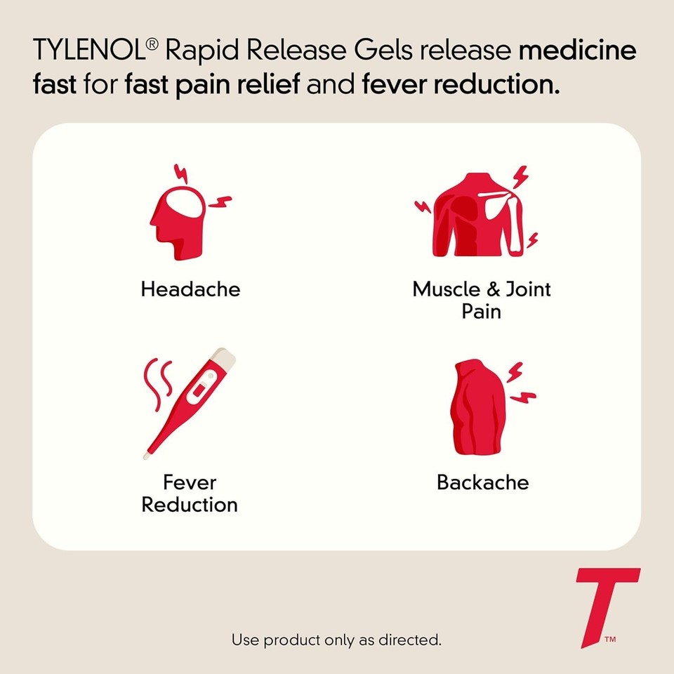 Tylenol Extra Strength 500 mg Rapid Release Gelcaps 100 ct | Exp:08/26 ...