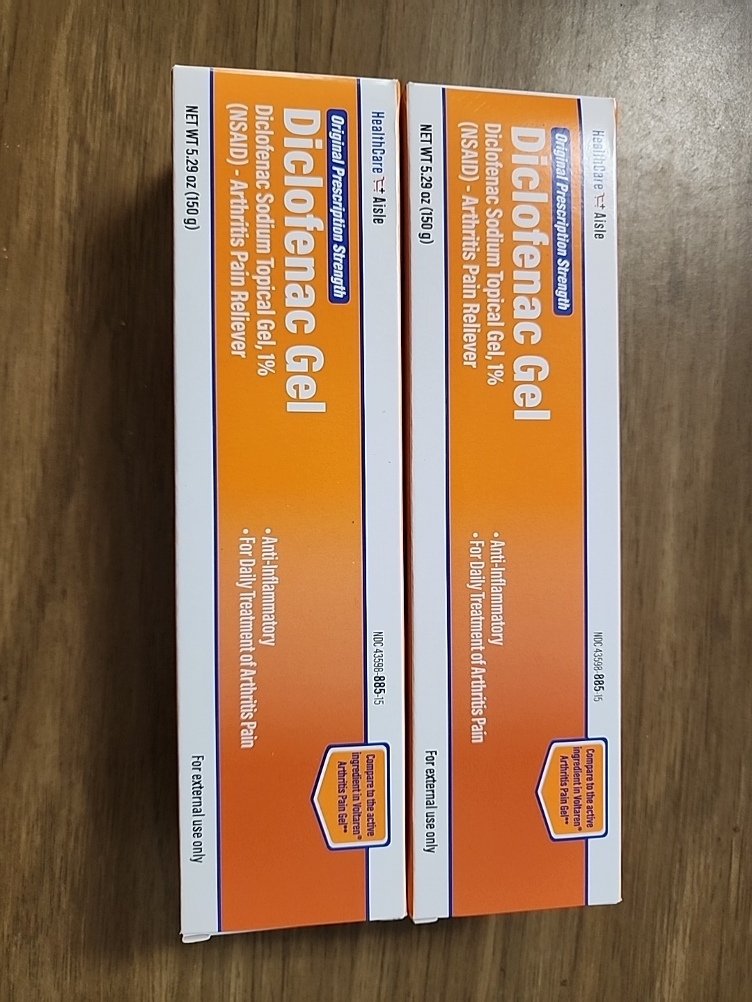 HealthCareAisle Diclofenac Gel, 1%, Arthrit... - 150 g tube 2 pack EXP ...