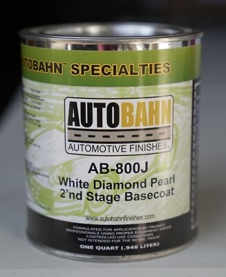 Autobahn AB-800J White Diamond Pearl Basecoat QUART!GM 800J Automotive ...