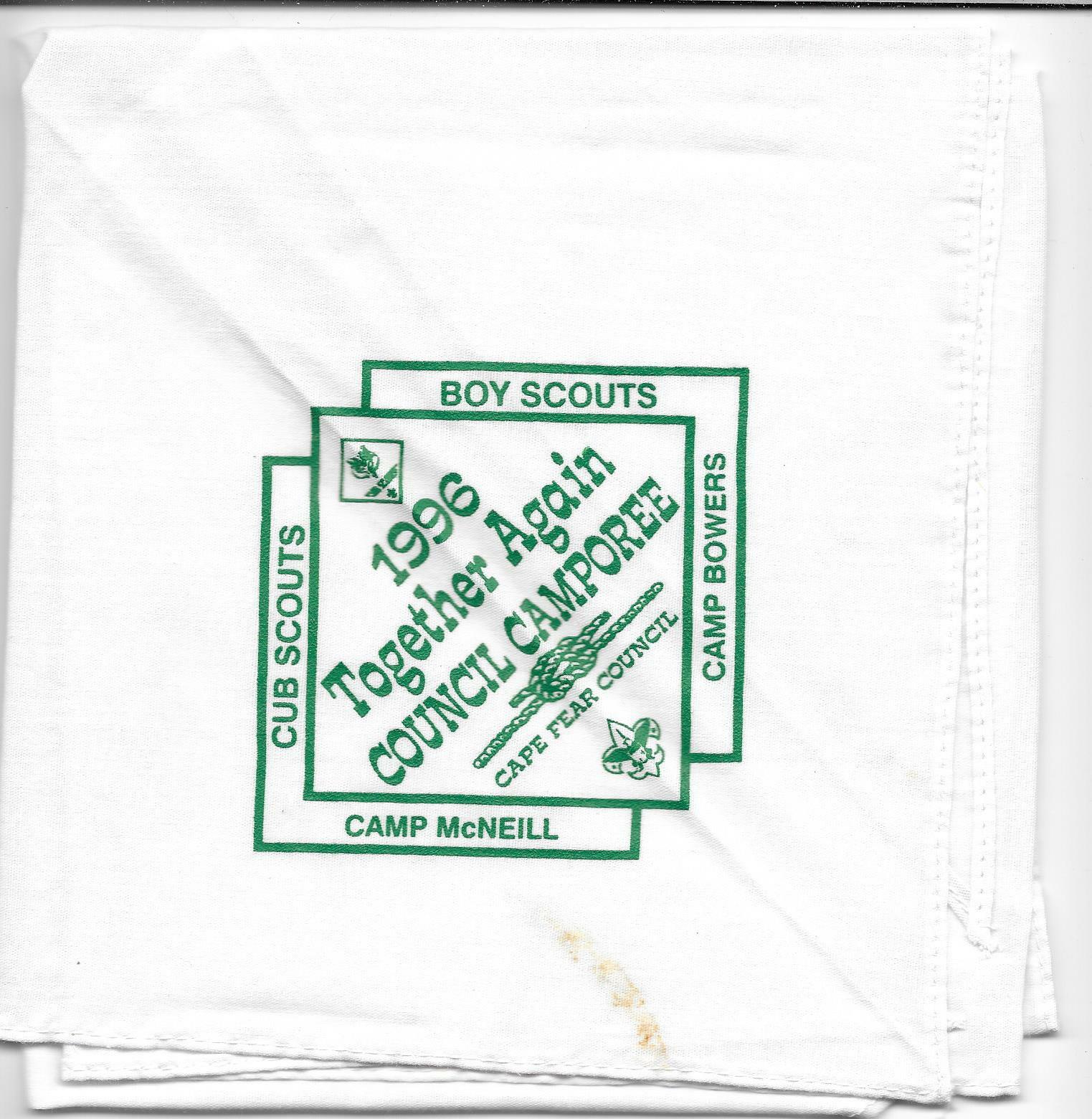 1996 Camp Bowers & McNeill Neckerchief Cape Fear Council North Carolina ...