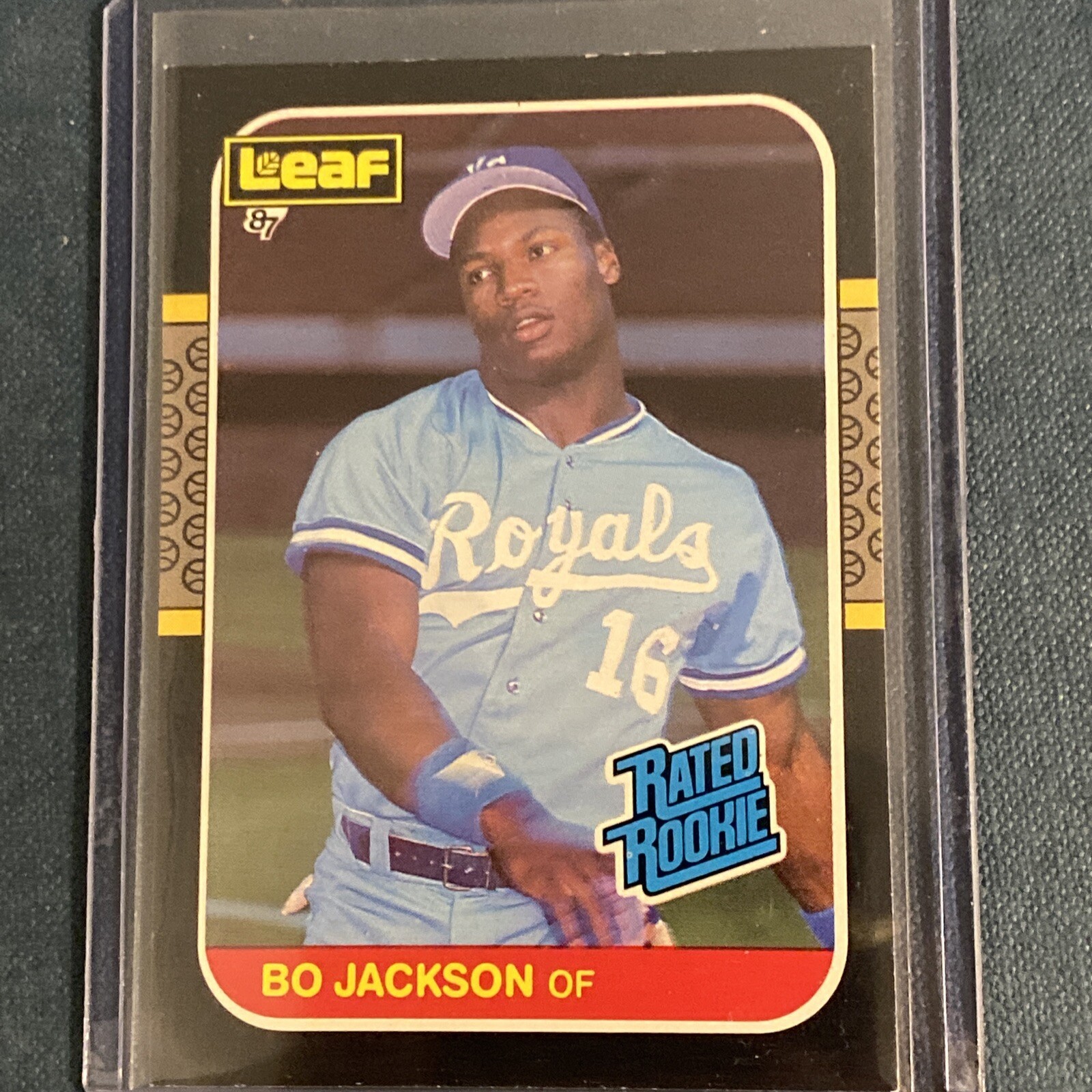 1987 Leaf #35 Bo Jackson Error Rookie RC Baseball Card Royals **RATED ...