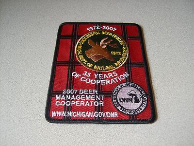 2007 MICHIGAN SUCCESSFUL DNR DEER HUNTING PATCH - BEAR - TURKEY - ELK ...