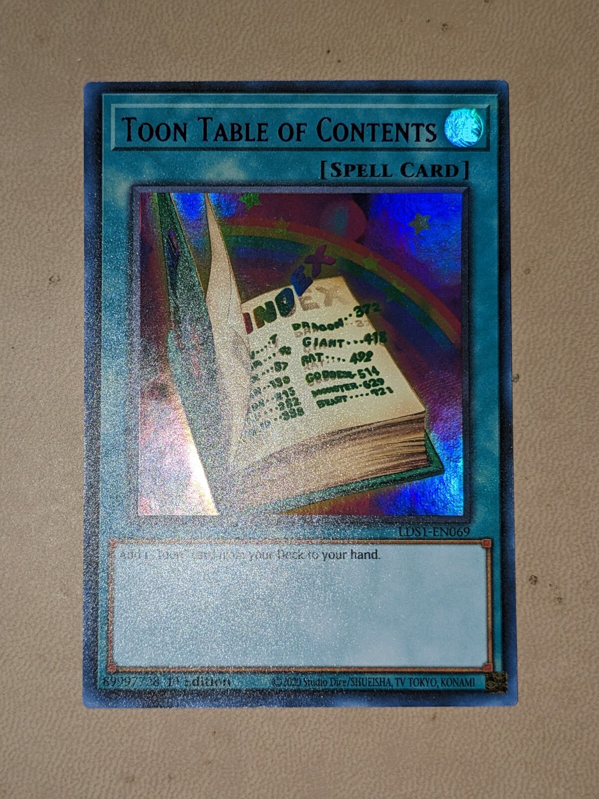 Yu-Gi-Oh! TCG Toon Table of Contents (Blue) Legendary Duelists: Season ...