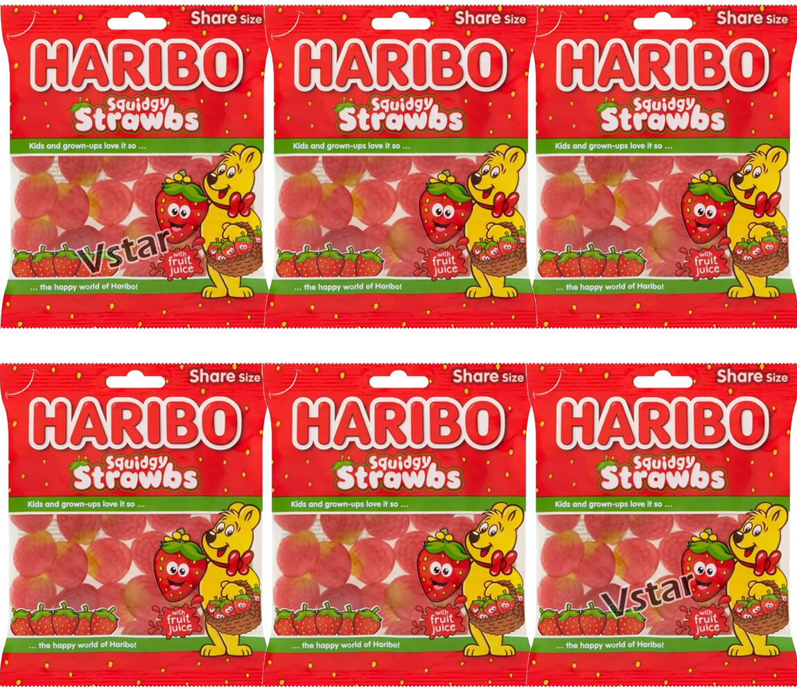 Haribo Starmix, Jelly, Strawbs, Wine, Supermix Easter Gummy Share Bag ...