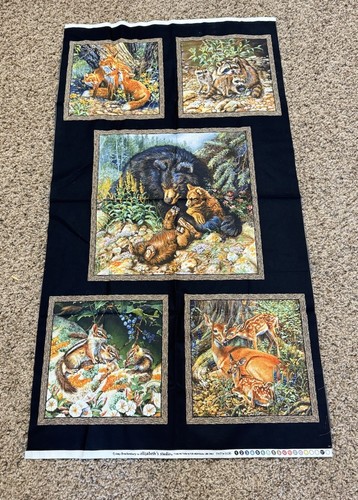 Amy Brackenbury For Elizabeth Studio Wildlife Family Panel 24" *Read | eBay