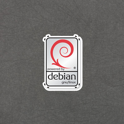 Powered by Debian GNU/Linux Sticker - Open Source OS Logo Decal #5073 ...