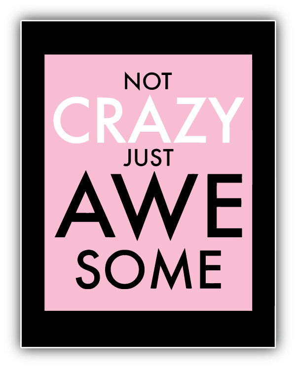 Not Crazy Just Awesome Slogan Car Bumper Sticker Decal - ''SIZES'' | eBay