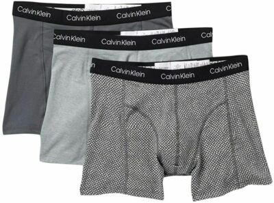 Calvin Klein Men's NP2168O964 Elements 3 Pack Boxer Briefs Grey/Dark ...