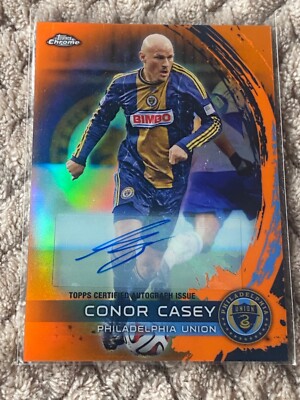 2014 Topps Chrome MLS Retail Orange Refractor Auto /75 Conor Casey #45 ...