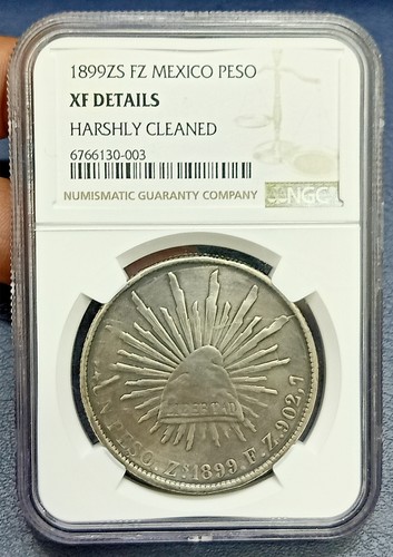 1899 Mexico Peso Zs Fz Silver Coin NGC XF | eBay