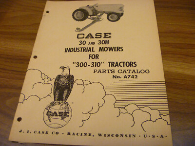 J I Case 30 30H Industrial Mowers 300 310 Tractors Parts Catalog Manual ...