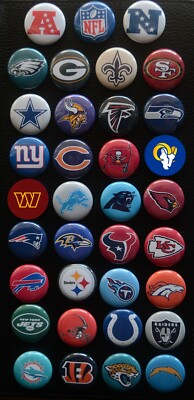 NFL Team Magnet Set (All Teams) - 1 1/2" (Set of 35 Magnets) | eBay