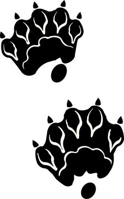 otter track / footprint sticker / paw print decal | eBay