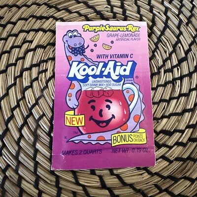 Vintage Kool Aid Purplesaurus Rex Grape lemonade Alternative Mix ...