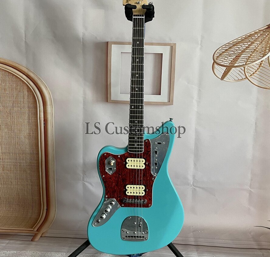 Left Handed Jaguar Electric Guitar Solid Body Seafoam Green HH Pickup ...