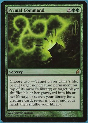 Primal Command FOIL Lorwyn PLD Green Rare MAGIC MTG CARD (ID# 140986 ...