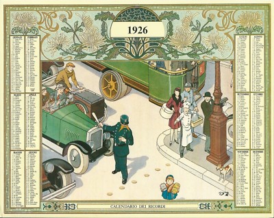 Kalender Il Tuo Calendario Dei Ricordi, Motiv 1926, moderner Druck ...