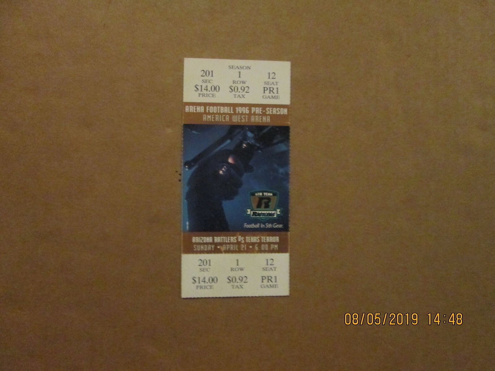 AFL Rattlers vs Texas Terror Vintage Circa 1996 Pre-Season Football ...