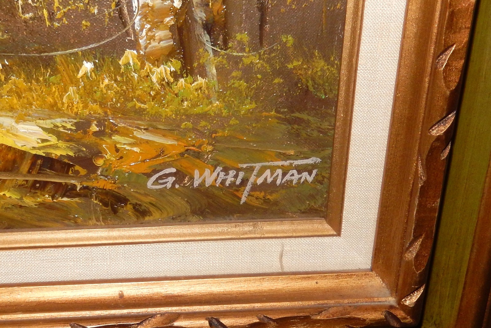 G WHITMAN SNOW MOUNTAIN RIVER LANDSCAPE LARGE ORIGINAL OIL ON CANVAS ...