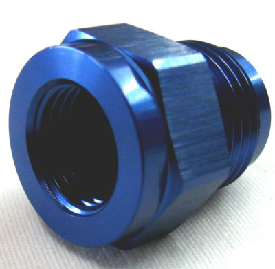 EXPANDER FITTING 04 an FEMALE TO 6 an MALE FLARE BLUE ANODIZED ALUMINUM ...