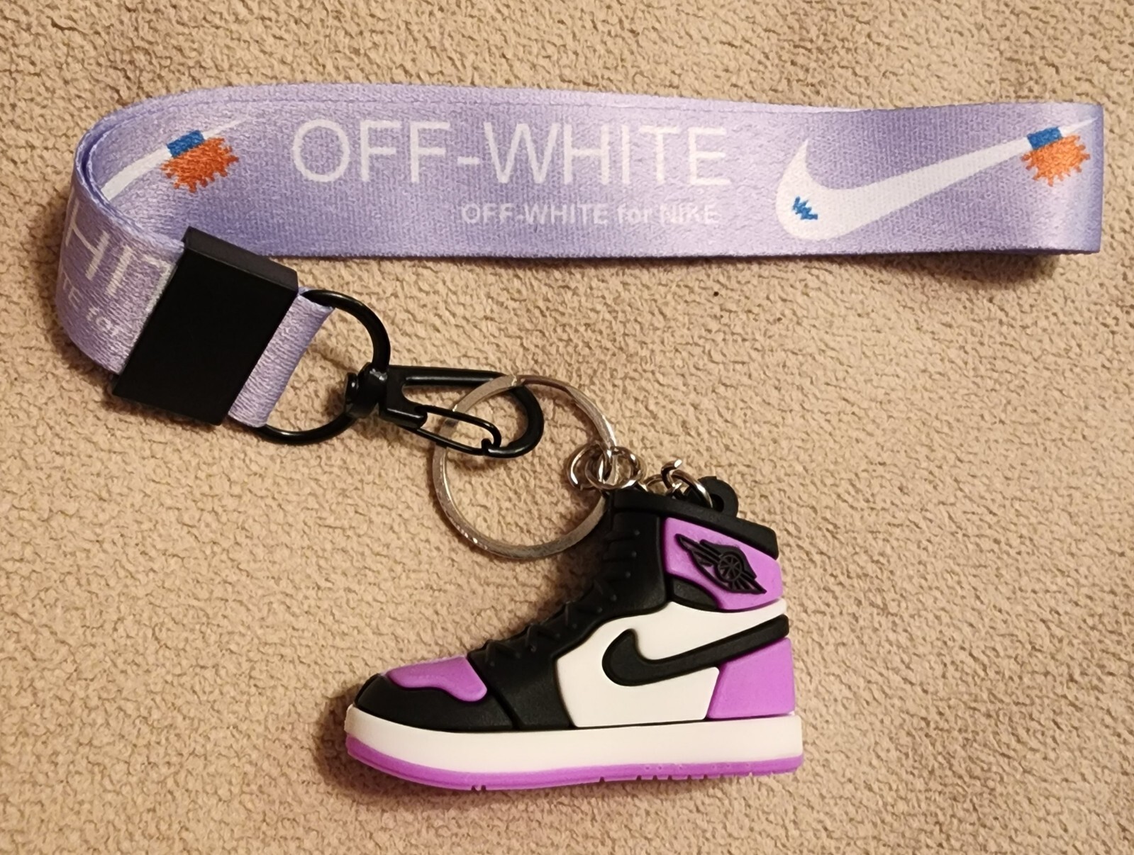 Jordan 1 Keychain And Lanyard Combo Sets In Multiple Color Combinations ...
