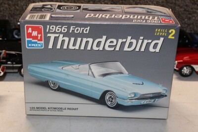 AMT 1966 Ford Thunderbird Model Kit 1:25 Complete/Unbuilt Open Box | eBay
