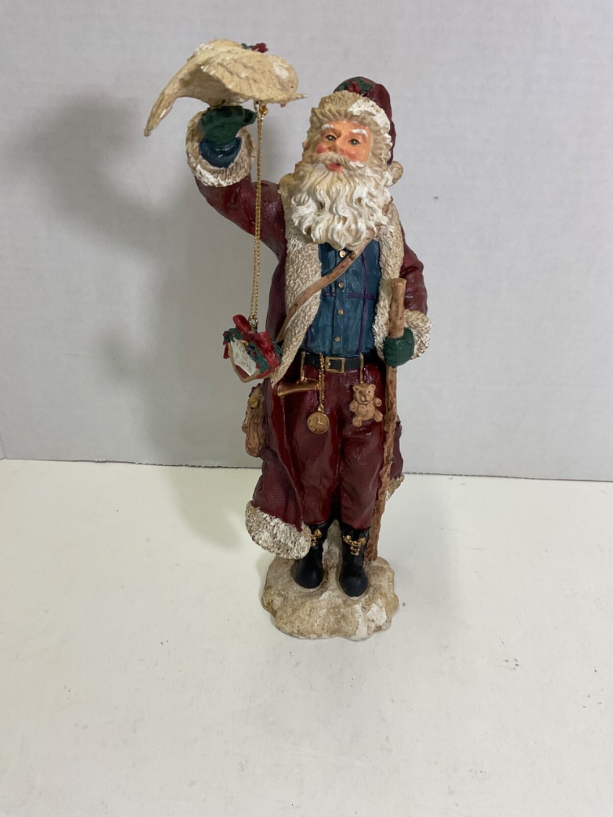 11” Santa Claus,St.Nick With Dove Bird Resin Figure | eBay