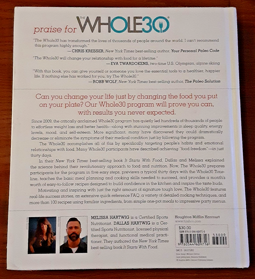 The Whole30 by Melissa Hartwig HC 2015 cookbook recipes diet ...