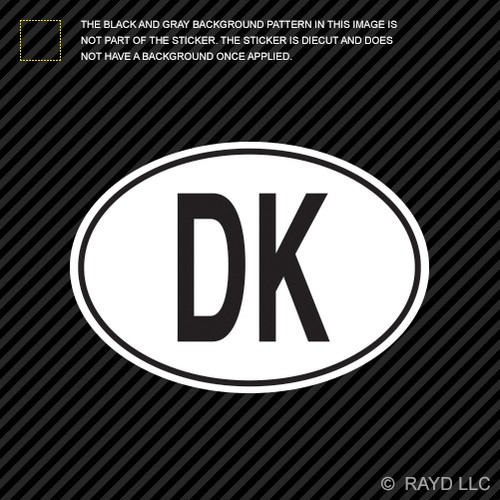 DK Denmark Country Code Oval Sticker Decal Self Adhesive Danish euro | eBay