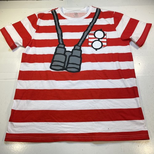WHERE'S WALDO COSTUME All Over Print Funny TEE T SHIRT Mens L cosplay ...